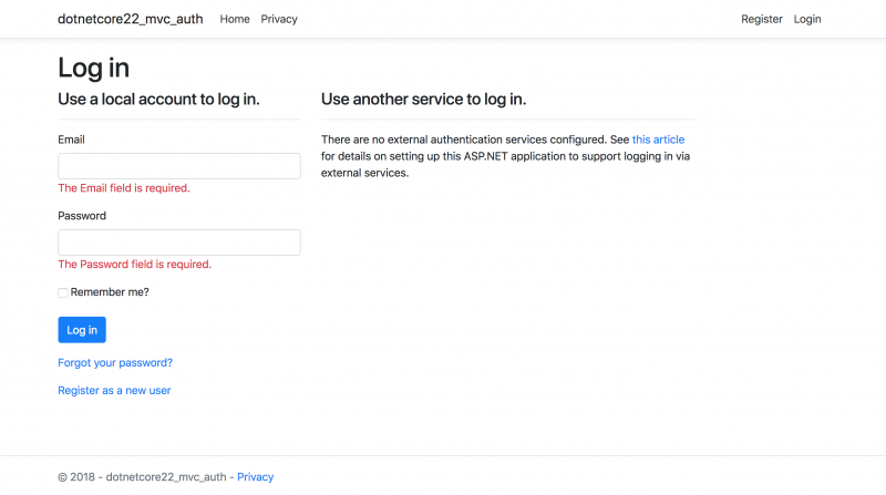ASP.NET Core 2.2 MVC & Identity UI templates | Chris Claxton's Blog